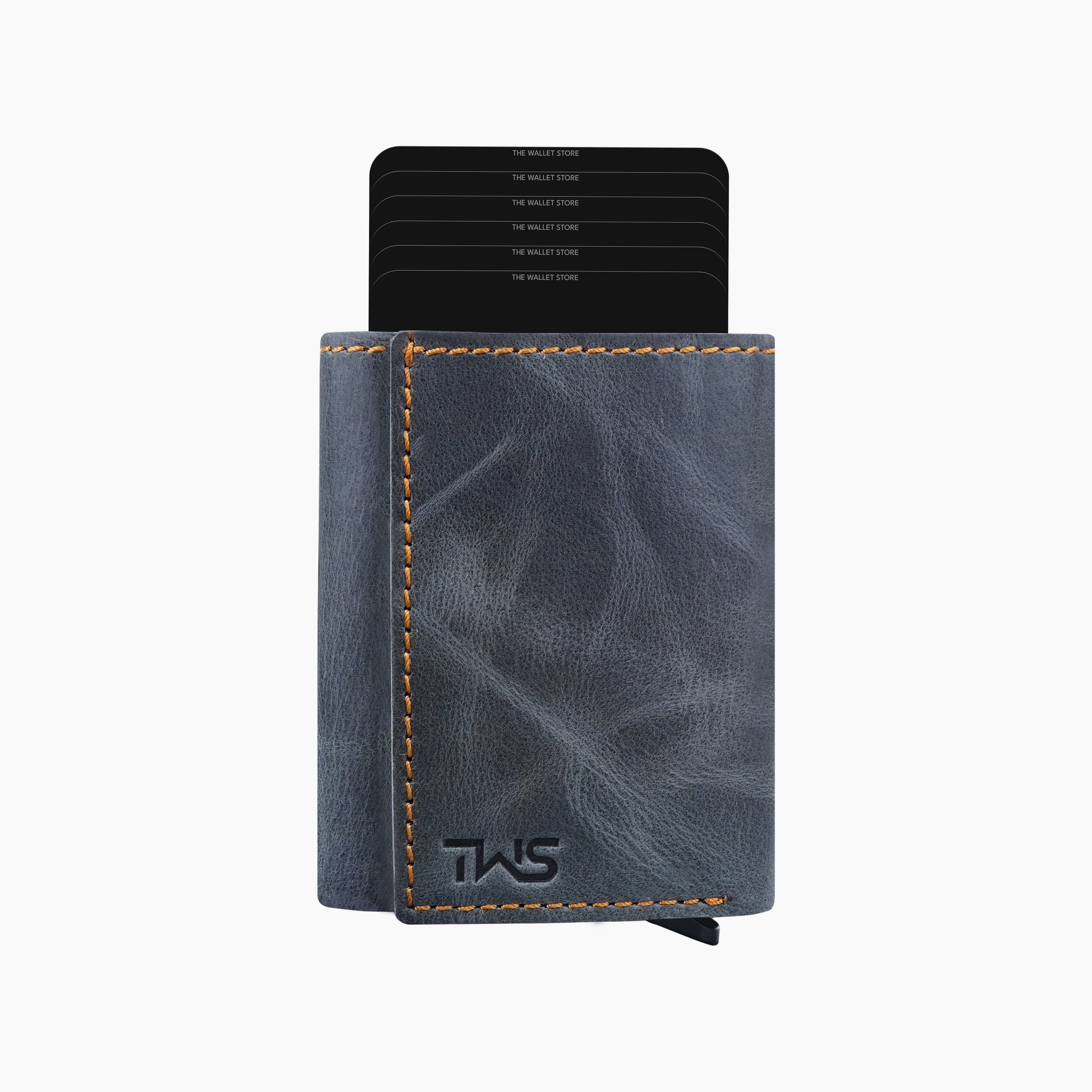 Ranger Genuine Leather RFID Protected Wallet Card Holder - Grey