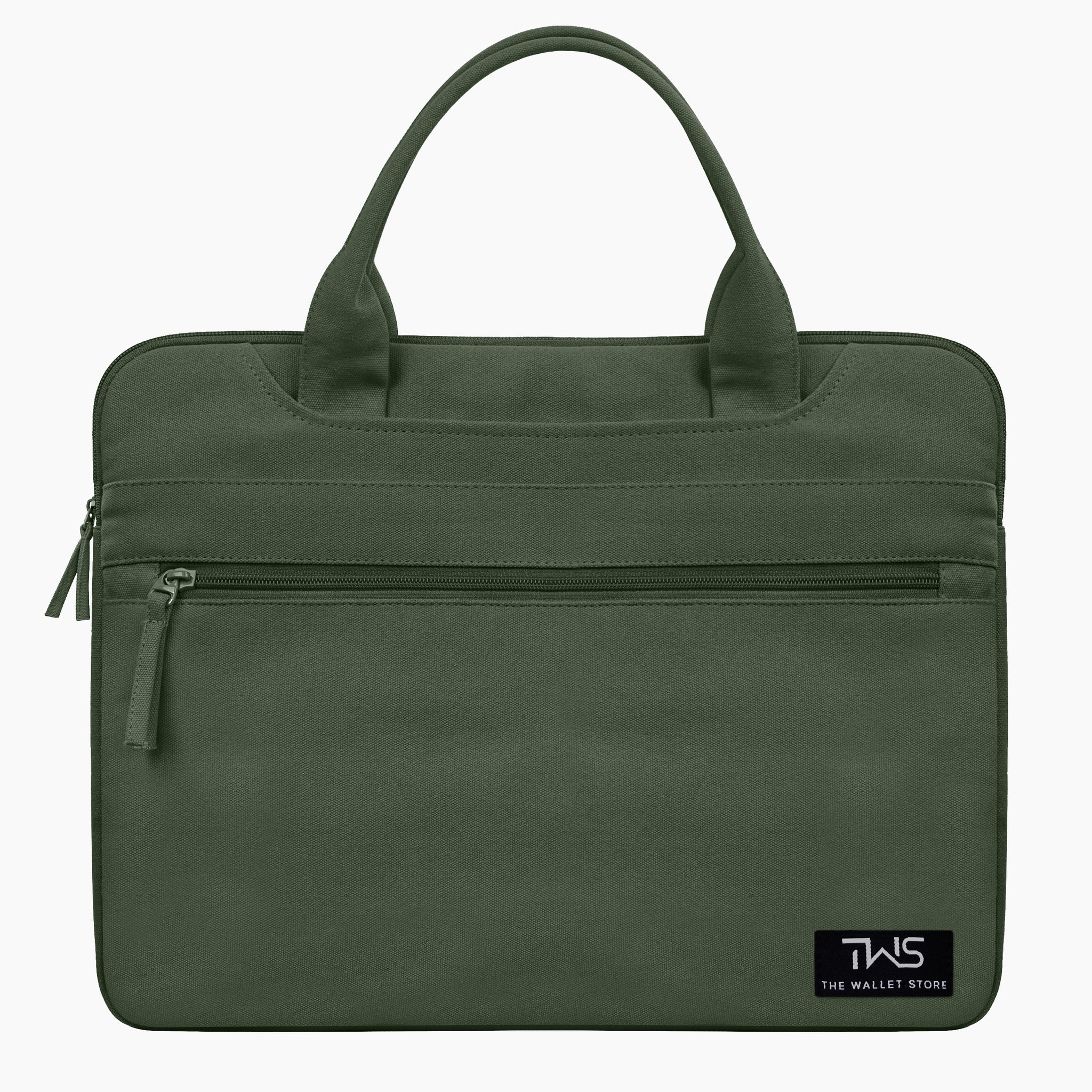 EcoCarry Canvas Laptop Bag - Olive
