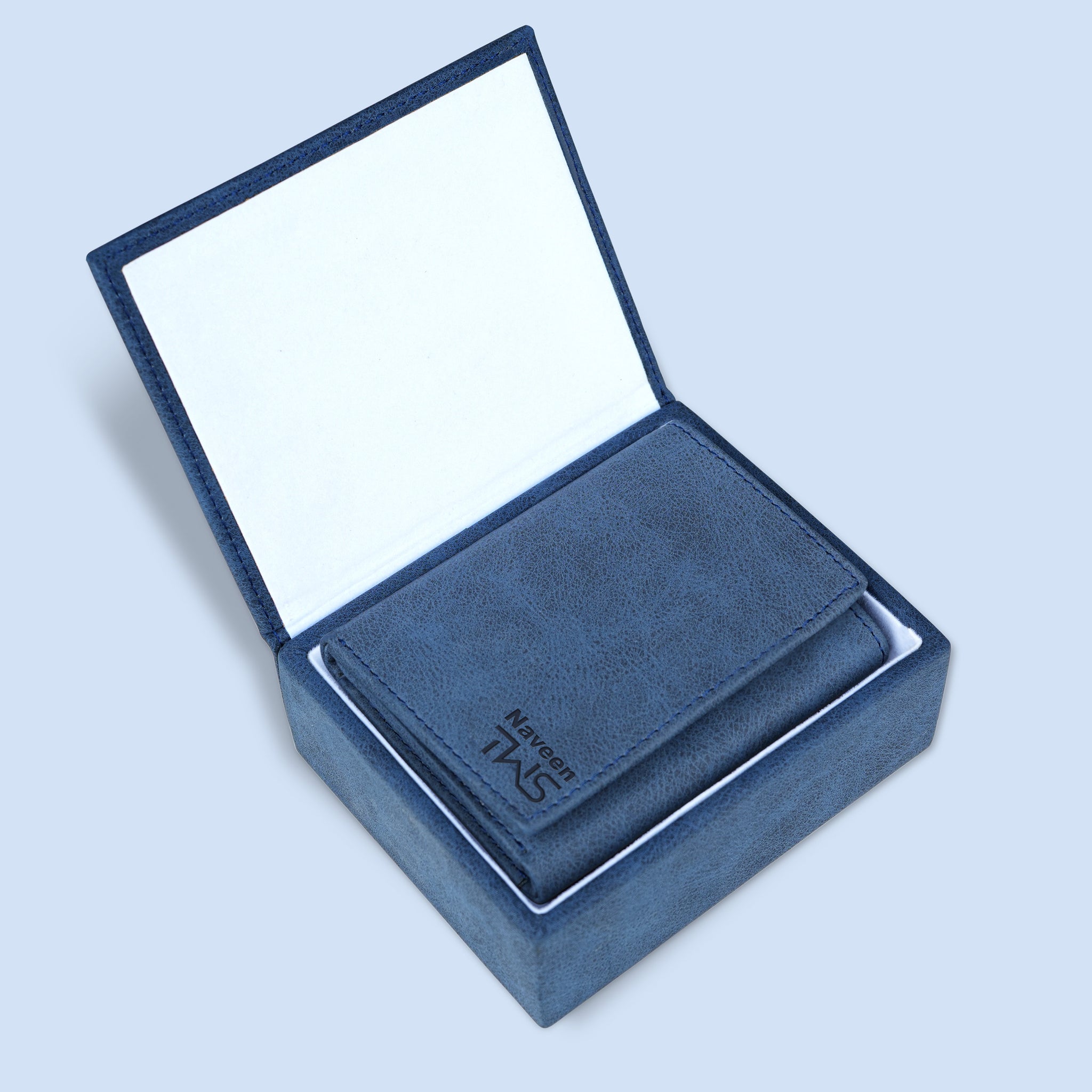 Executive Suede Leather Tri-Fold Wallet