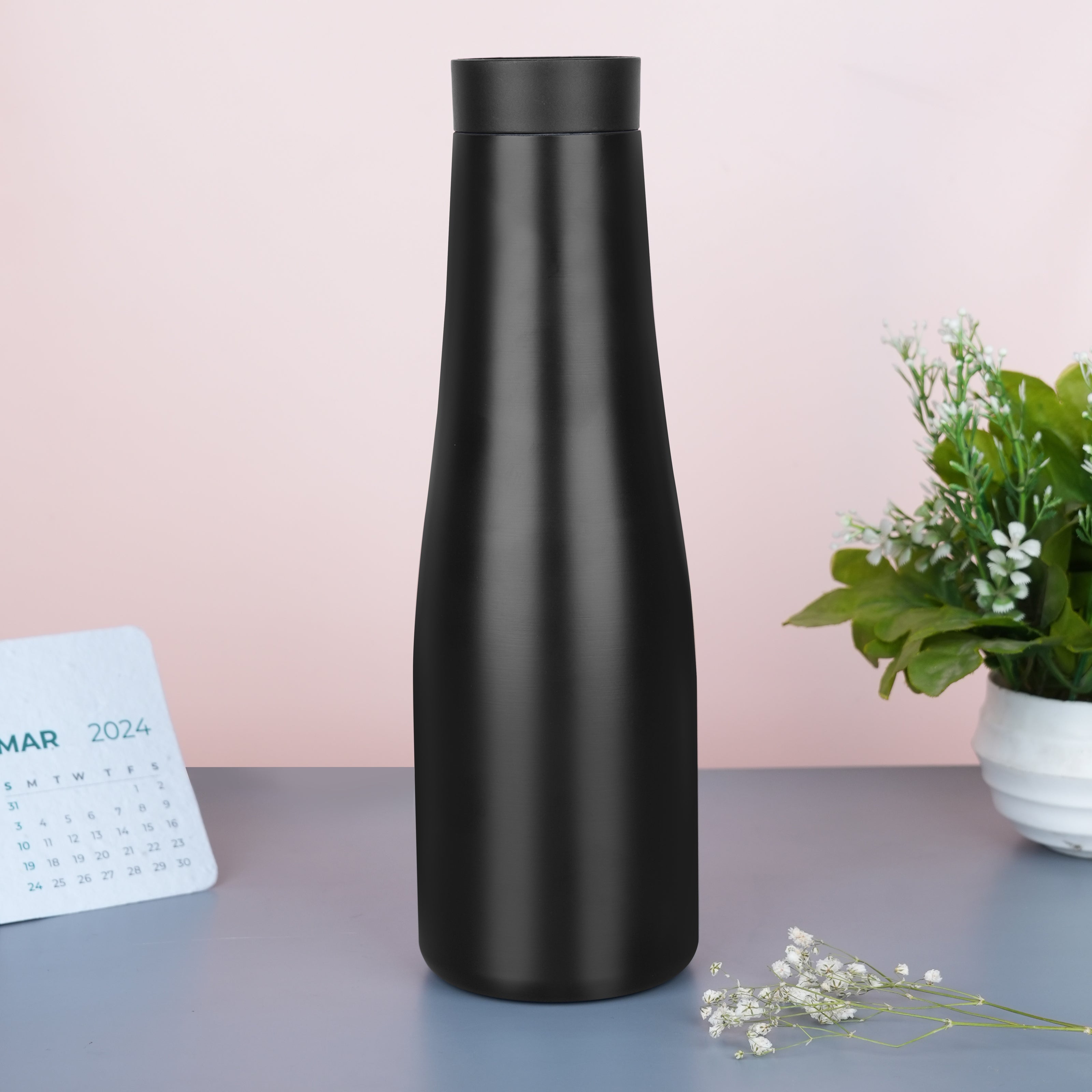 Stainless Steel Vacuum Insulated Thermos Water Bottle With Push Button