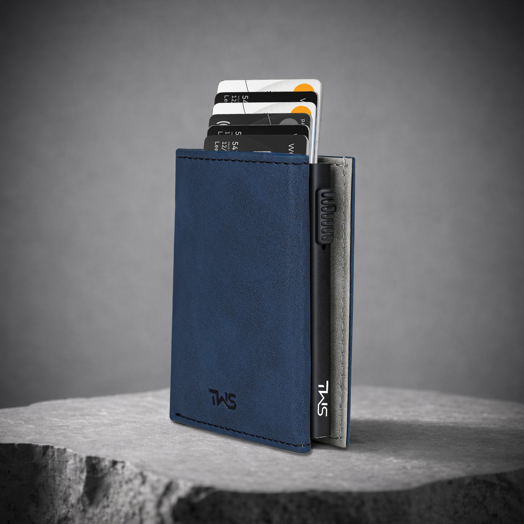 SlideX Neo RFID-Protected Dual Color Wallet Cardholder - Blue