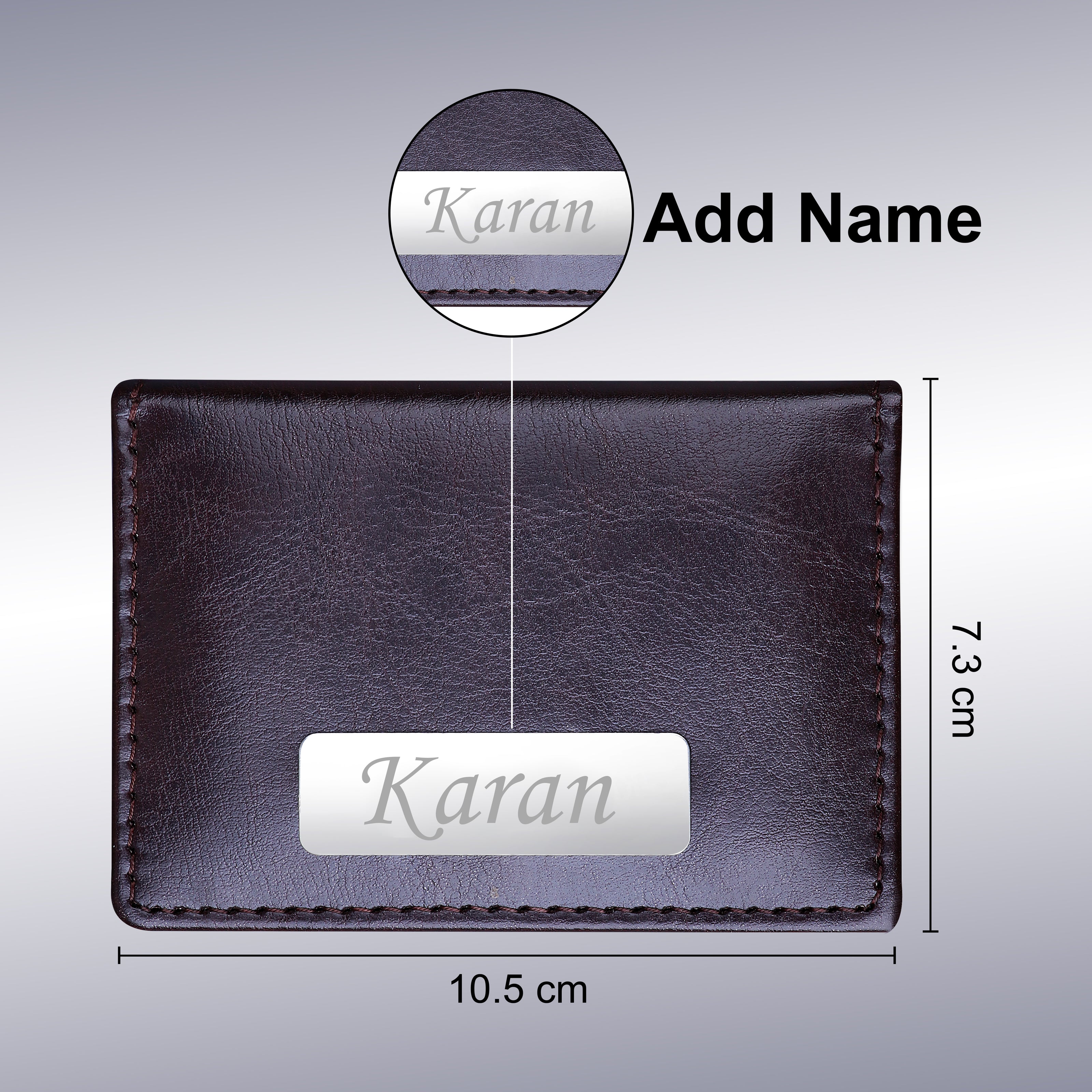 Personalized Premium Leather Cardholder With Name