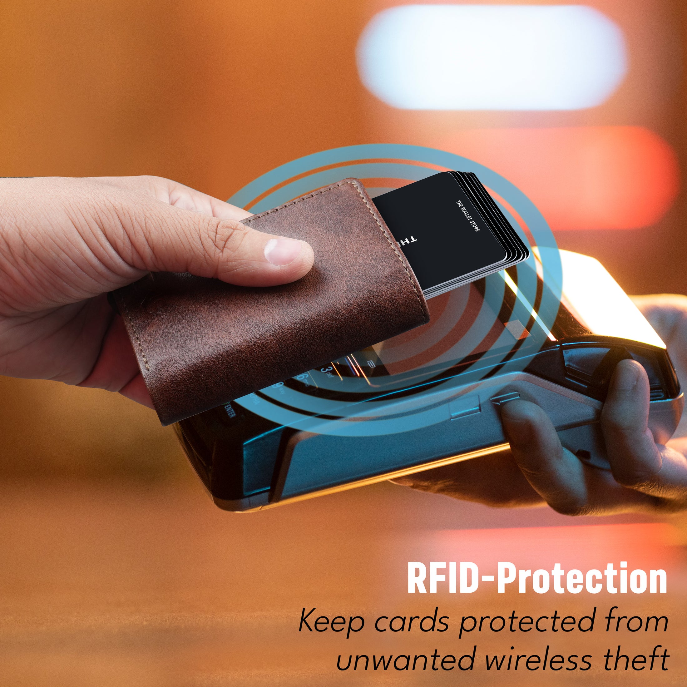 Maverick RFID Protected Wallet Cardholder - brown