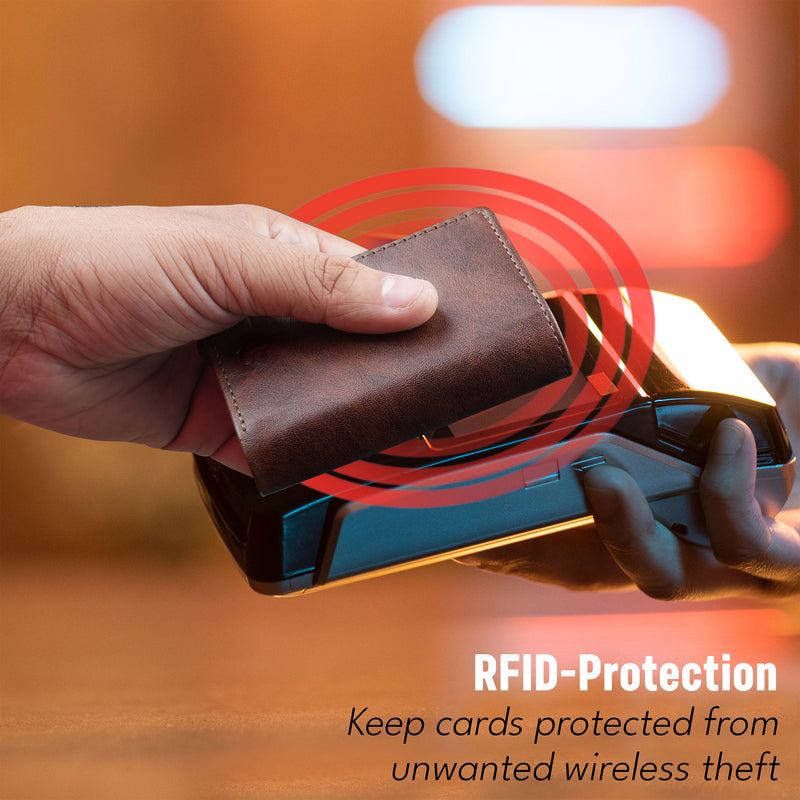Maverick RFID Protected Wallet Cardholder - Brown