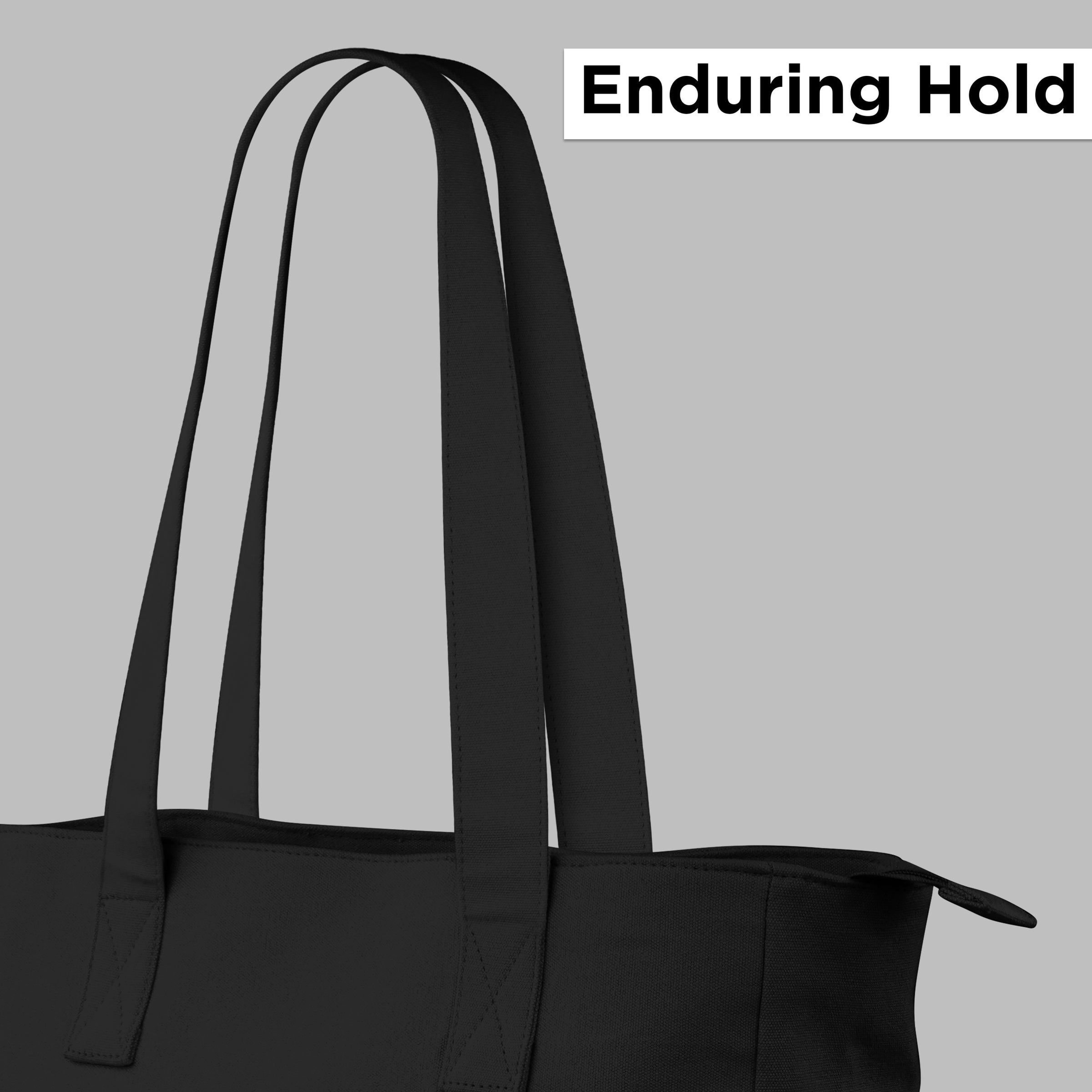 EVERYDAY VIBRANT CANVAS TOTE BAG - BLACK