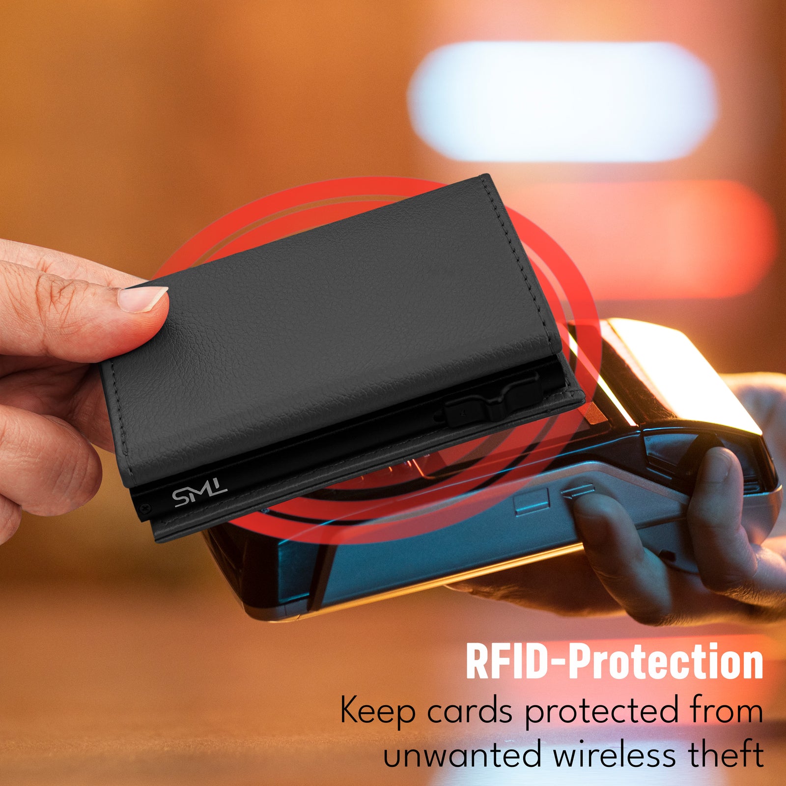 Urban Pop RFID Protection Wallet Cardholder - Black