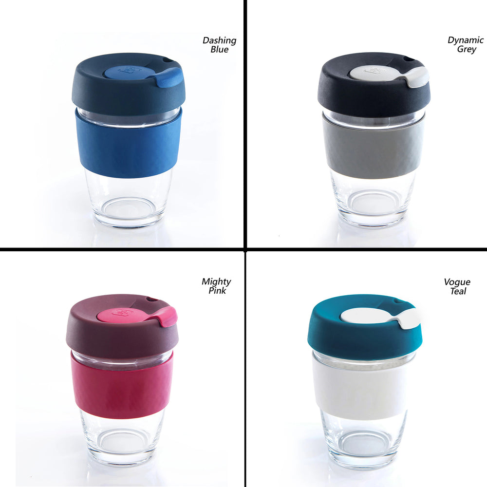 Borosilicate Glass Brew Cup With Silicone Grip & Lid